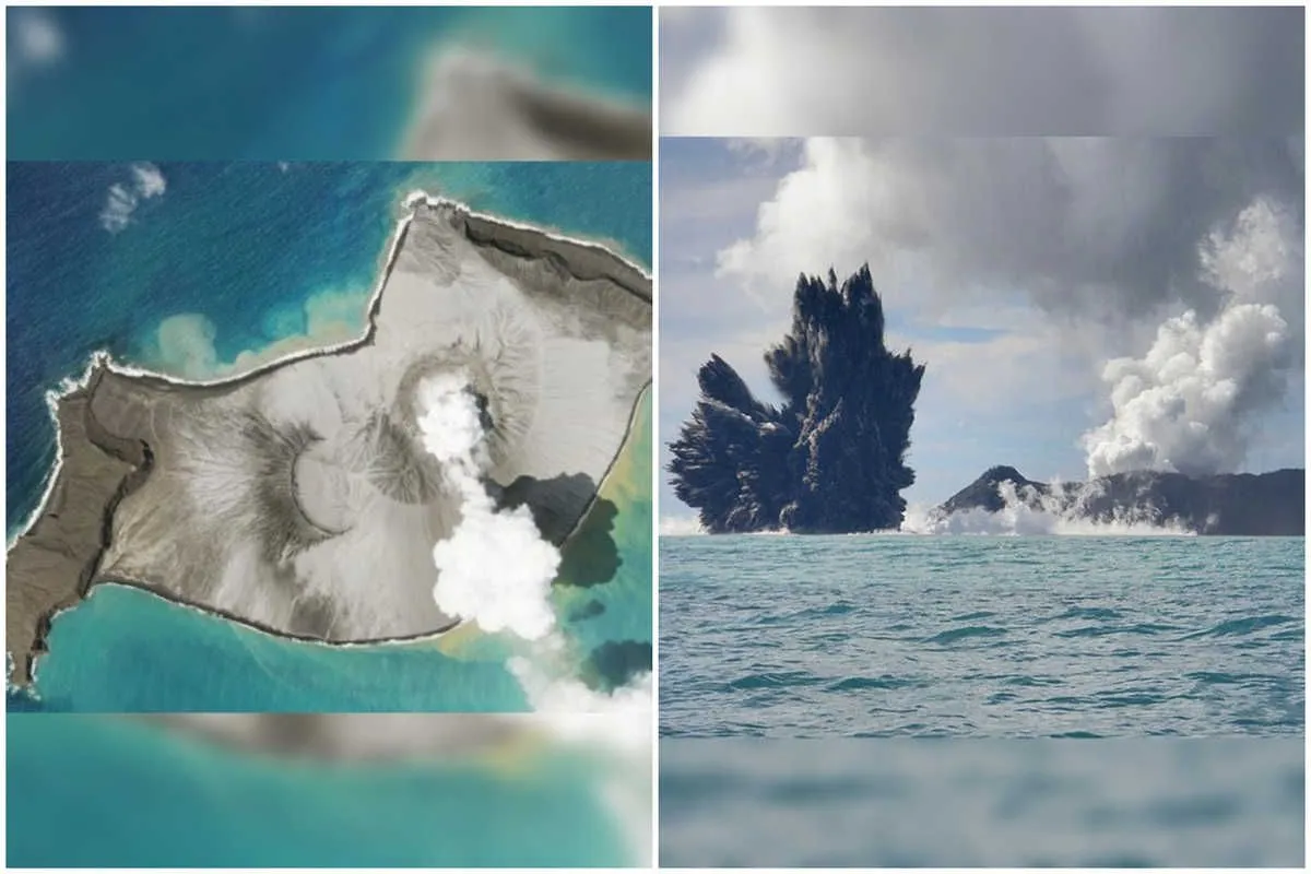Isla Hunga Tonga queda dividida en dos tras erupción volcánica: Revisa ...
