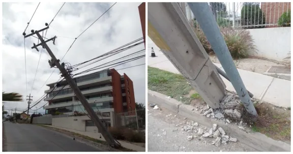 Poste chocado mantiene a clientes sin suministro eléctrico en La Serena ...