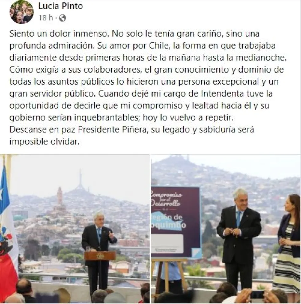 "Será imposible olvidar": Lucía Pinto reaparece en la escena pública ...